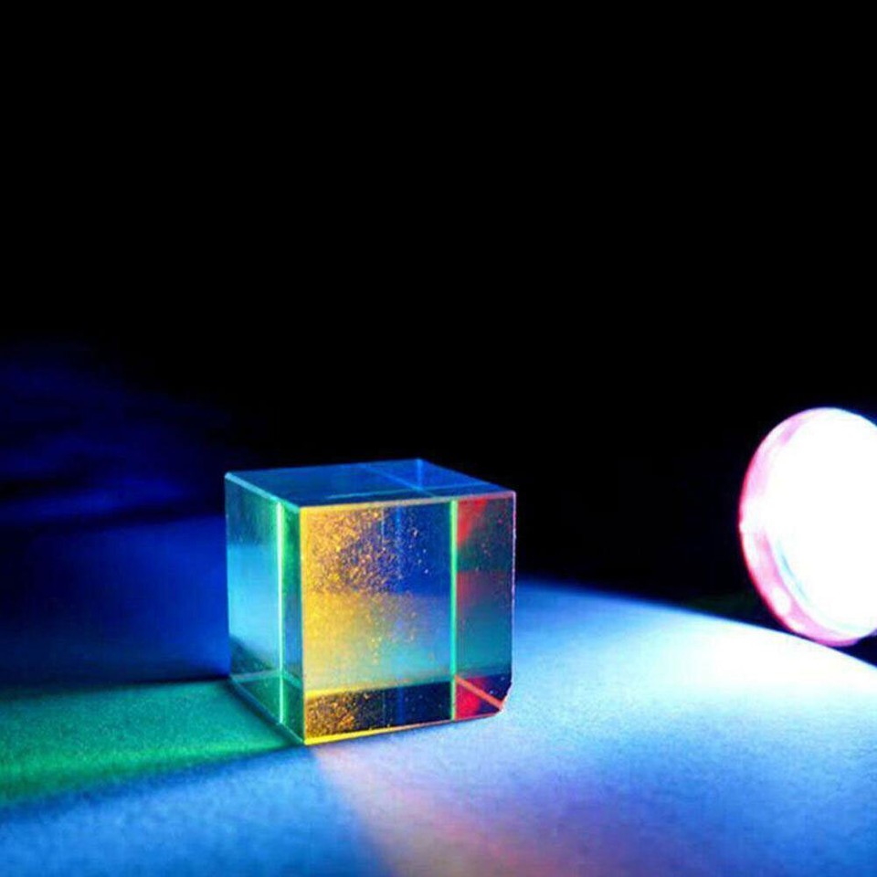 2pc Optical Glass X-Cube Dichroic Cube Prism RGB Combiner Splitter ...