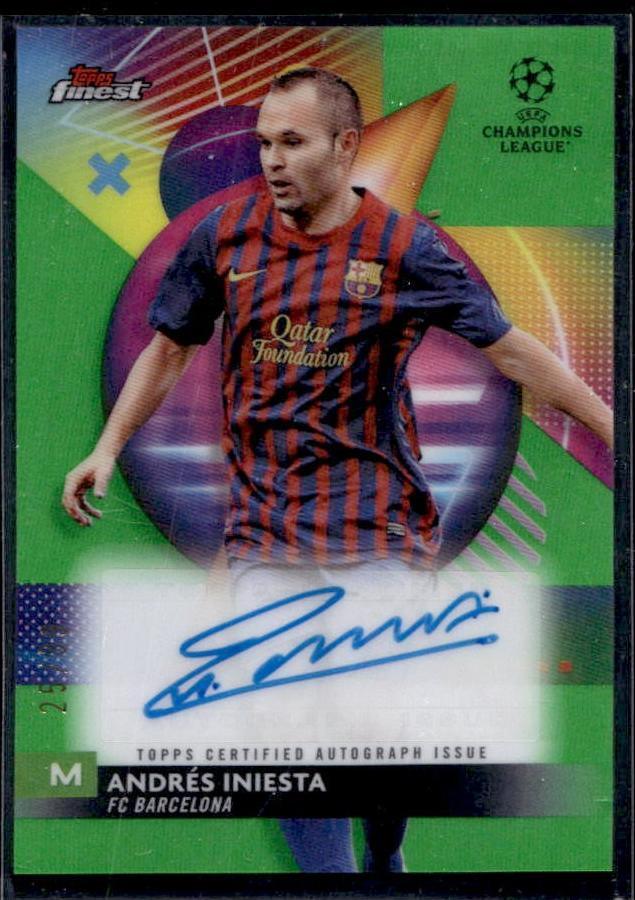 2023-24 Topps Finest UEFA Club Competitions - Autographs Andres Iniesta ...