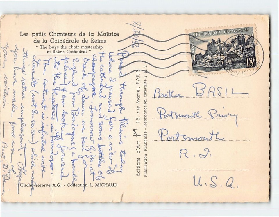 Postcard "The boys the choir mastership of Reims Cathedral", Reims ...