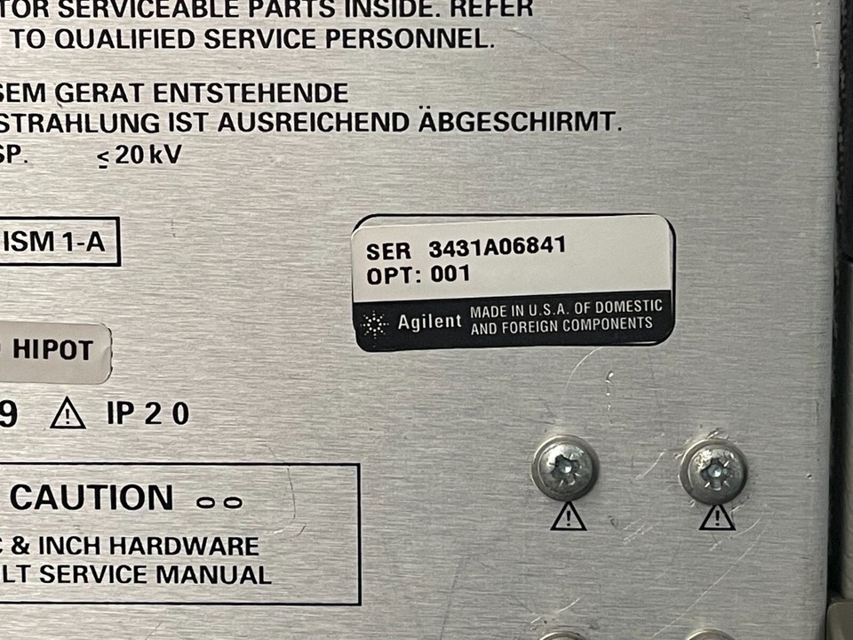 Agilent 8757D Scalar Network Analyzer 10MHz - 110GHz W/ Opt 001 _ 6841 ...