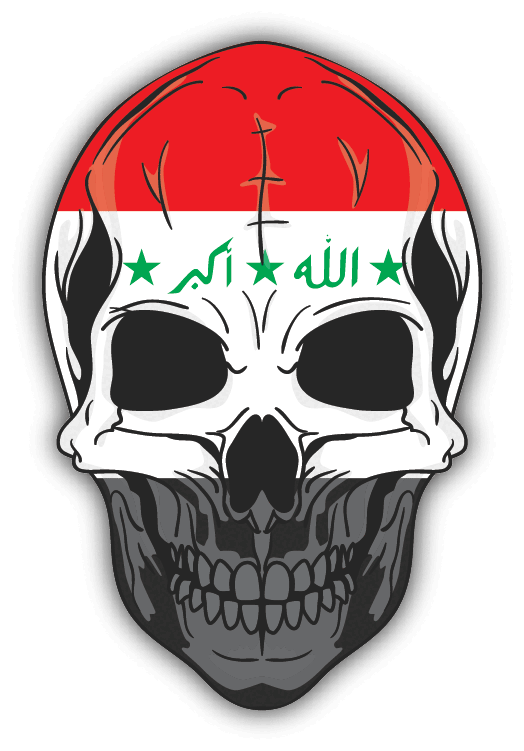 Skull Flag Iraq Car Bumper Sticker Decal | eBay