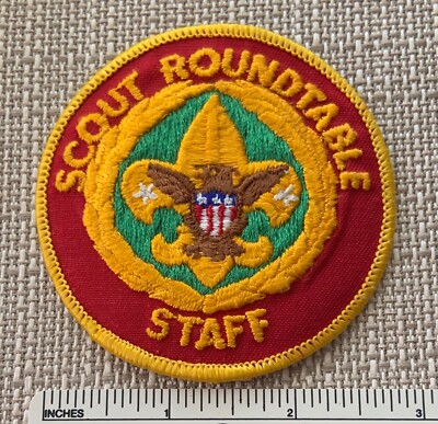 Vintage SCOUT ROUNDTABLE STAFF Boy Scout Leader Position Badge PATCH ...