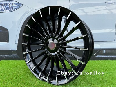 4 x 21 Inch 5x112/5x120 Alpina Style Black Polished Wheels: Fits For ...