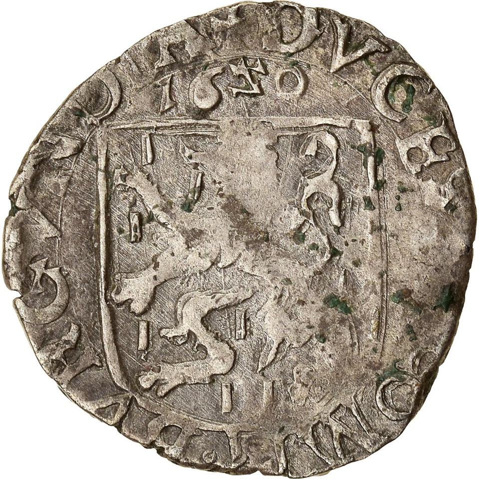 Coin, Spain, Franche-Comté, Albert & Isabelle, Carolus, 1620, Dole, VF+ ...
