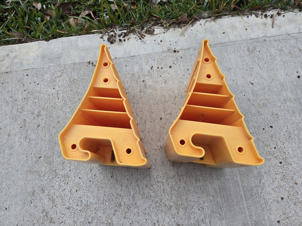 (2 pack)Hyper Tough Wheel Chock Heavy Duty Yellow Plastic, Plastic ...