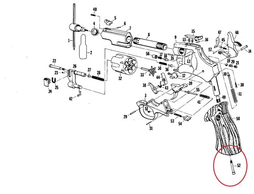 Dan Wesson revolver 14, 15, 715 parts side plate grip screws pins ...