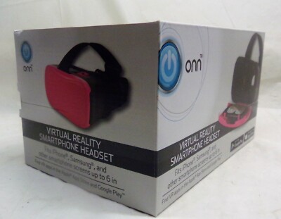 New ONN Pink Virtual Reality VR Smartphone Headset for Apple/Android ...