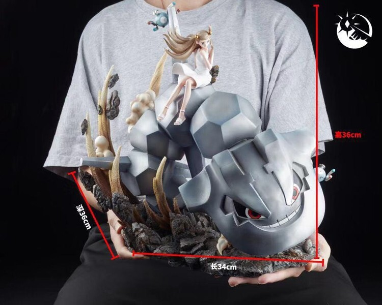 Unnor Studio Jasmine & Steelix Statue H12cm Steel Type Series Elf Anima ...