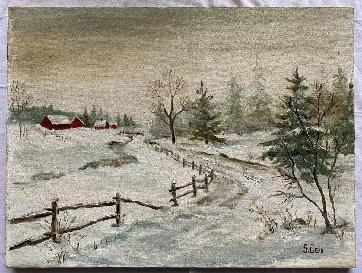 Winter Painting Art Backgrounds