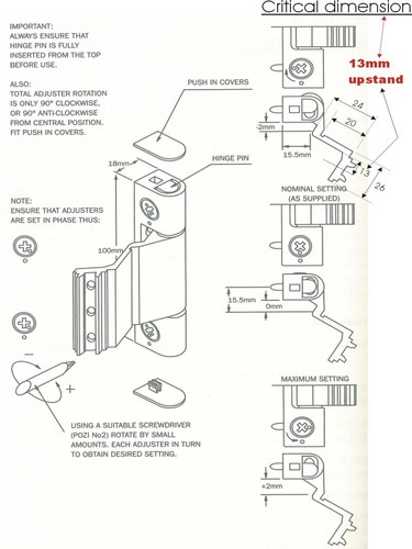 Paddock WEL Pendulum Upvc Euro Door Hinge 13mm Upstand in White | eBay UK