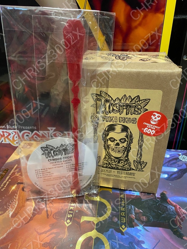 Misfits Crimson Ghost Tiki Mug #118 Number Coaster Coin Swizzle Stick ...
