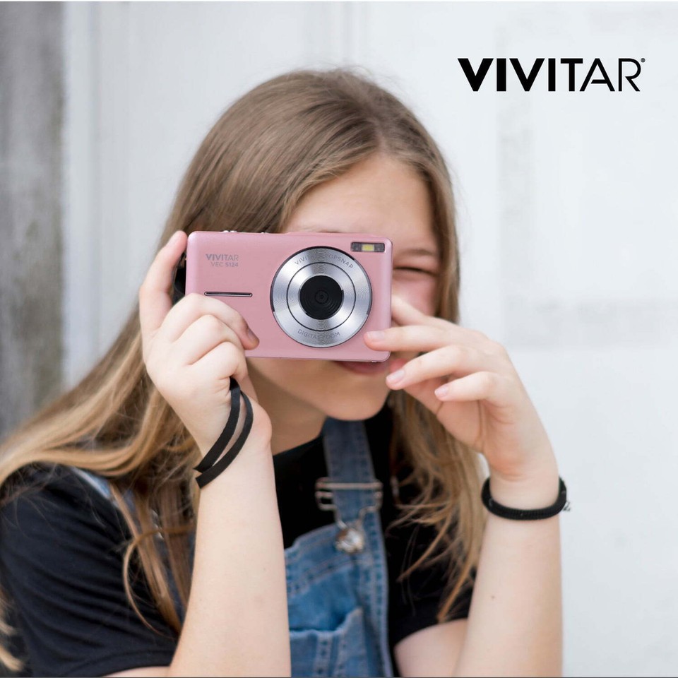 Vivitar Popsnap Digital Camera, Pink, 16x Zoom, 1080p, Micro SD, Single ...