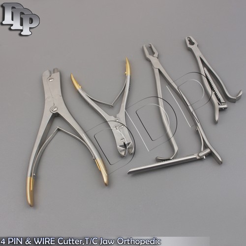 4 Pcs Set Pin & Wire Cutter,T/C Jaw Orthopedic Veterinary Instruments ...