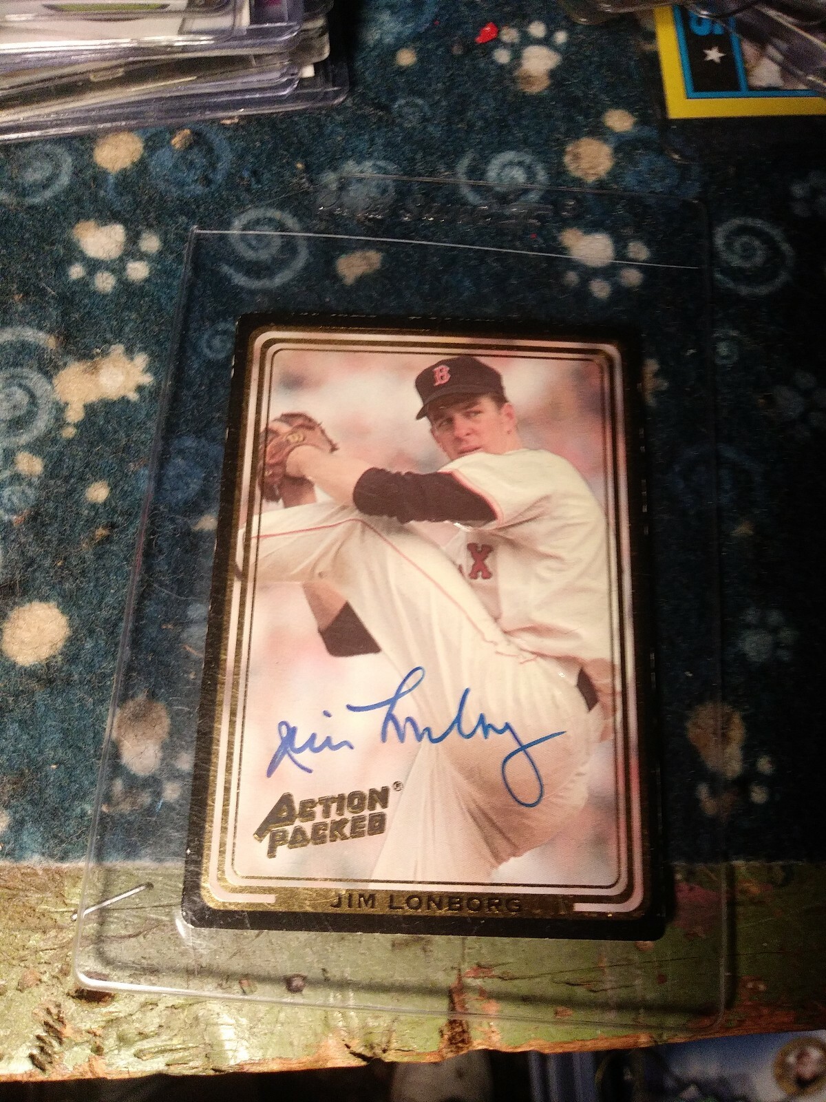 JIM LONBORG Red Sox SIGNED 1992 Action Packed Baseball Autograph ON ...