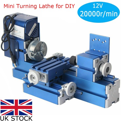 Mini Motorized Lathe Machine 24W Metal Woodworking Tool for Model DIY ...