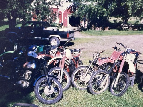 Dirt Bikes Motorcycle Motor Bike Barn Vintage Snapshot Photo | eBay