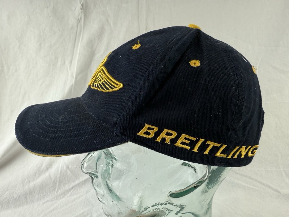 Breitling Hat Swiss Chronographs Watch Since 1884 Embroidered Navy ...