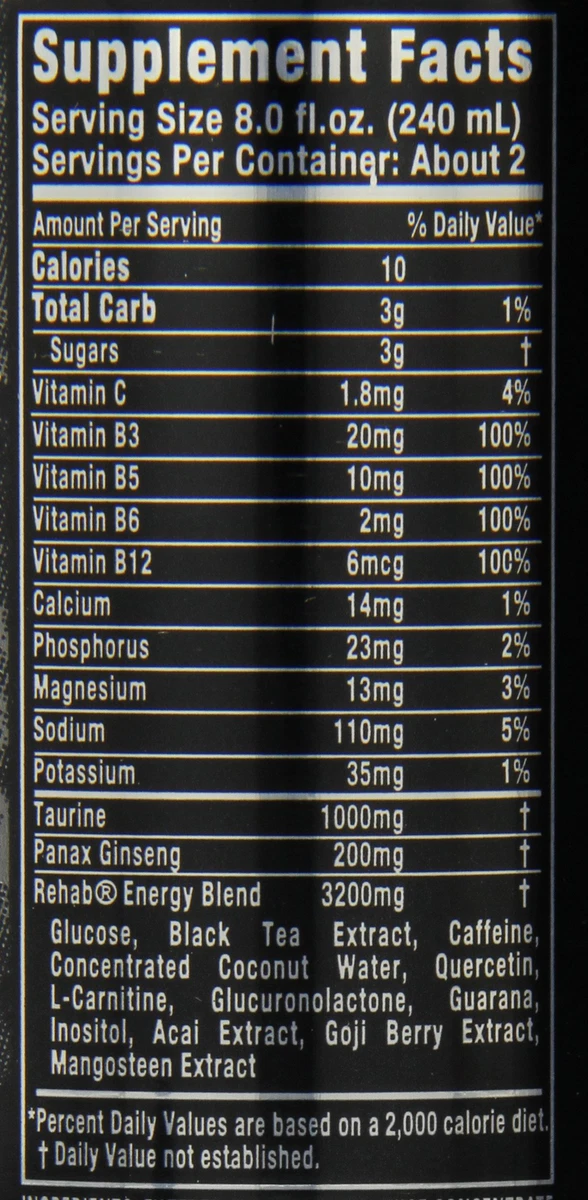 Monster Ingredient Label
