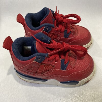 NIKE AIR JORDAN RETRO IV 4 FIBA BQ7670-617 RED/BLUE TODDLER Size 7C | eBay