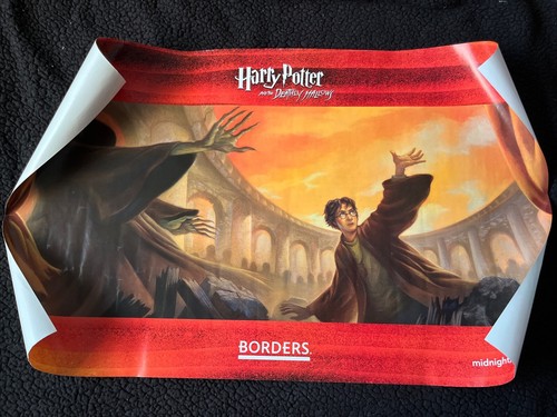 Harry Potter Borders Poster 2007 22"x36" Deathly Hallows book release ...