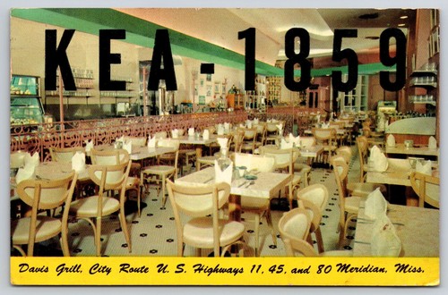 Meridian MS QSL Card Ham Radio 1963 Vintage Correspondence | eBay