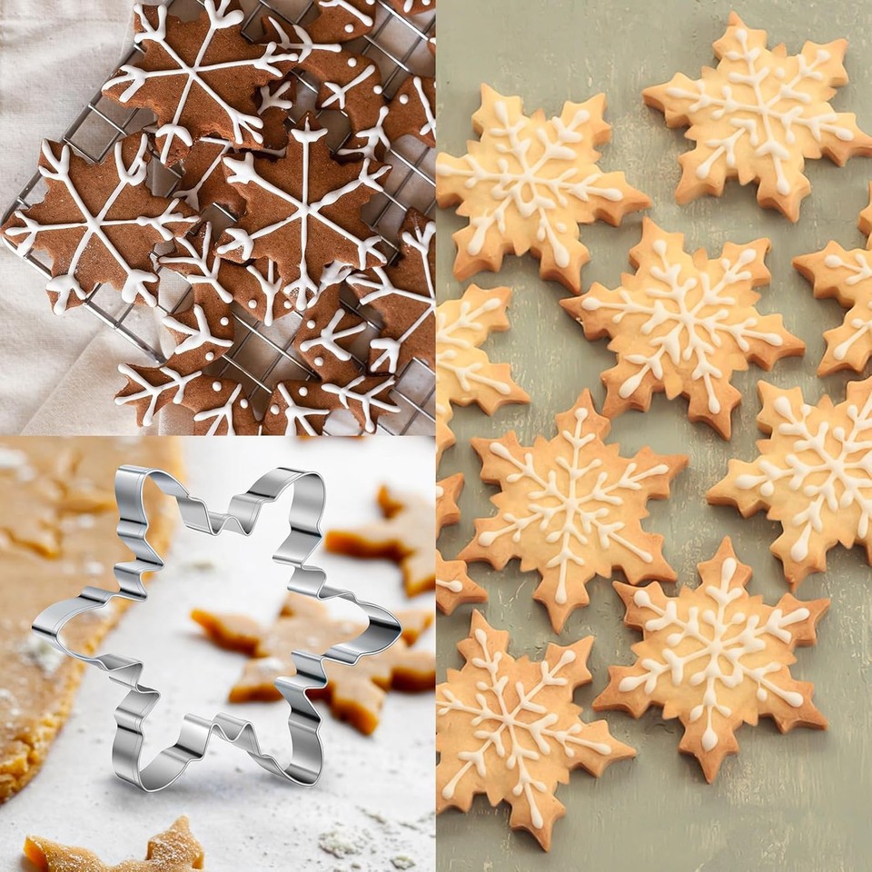 Snowflake Cookie Cutter Winter Christmas Biscuit Cutters New Year’s Day ...