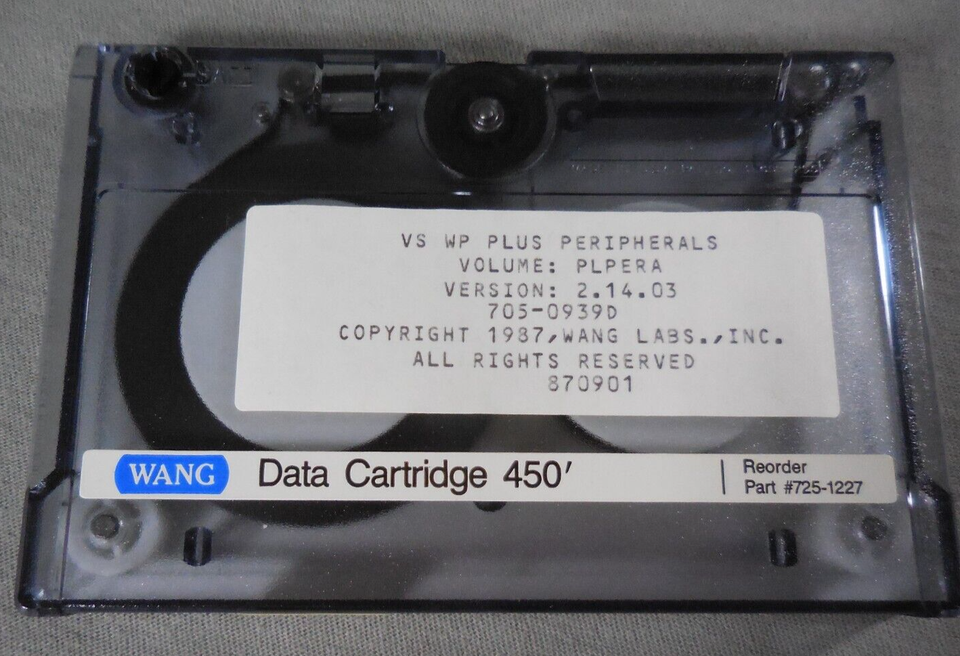 WANG System Tapes Word Processing & Peripherals 2 Wang Data Cartridge ...