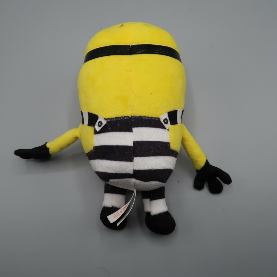 TY Despicable Me Minion Tom 7" Prison Uniform Stuffed Animal Prisoner ...