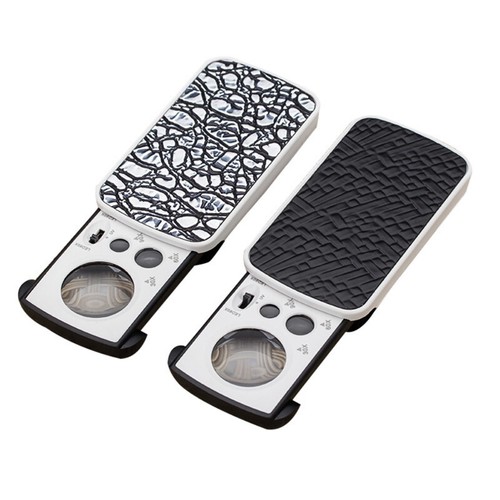 Pocket LED Light Slide-out Jewels Magnifying Glass Magnifier Loupe 30X ...