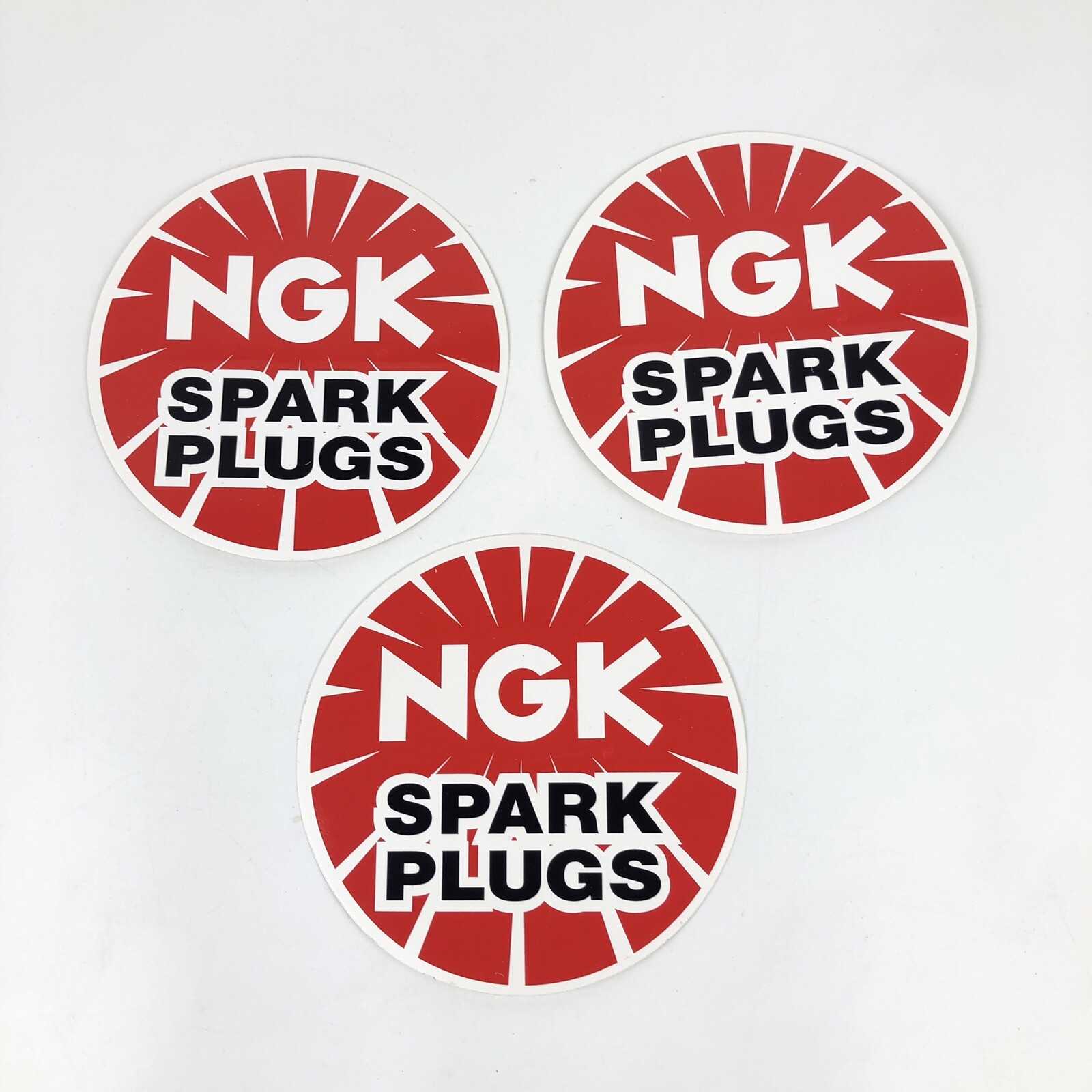 NGK Spark Plug Motorcycle Racing Stickers Decals 5” Lot Of 3 | eBay