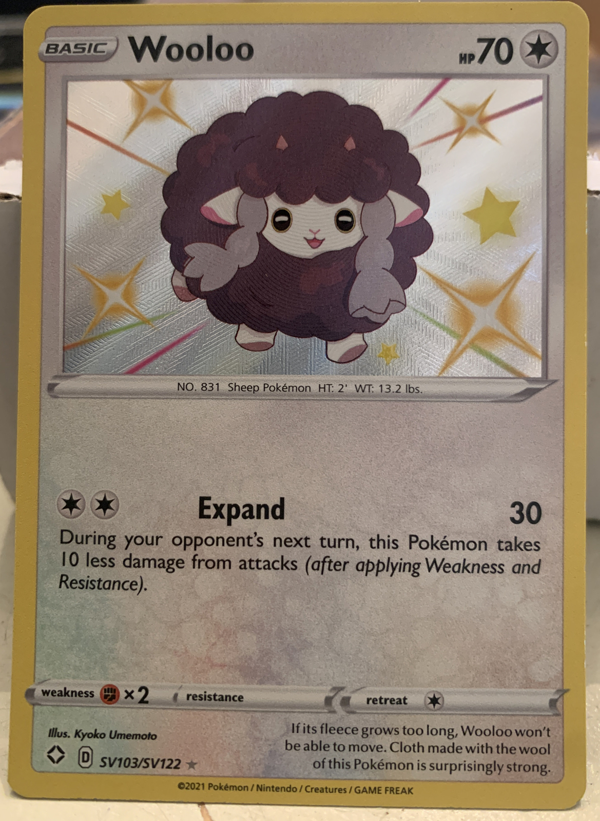 Pokemon - Wooloo (Shiny) - SV103/SV122 - Shining Fates Shiny Vault ...