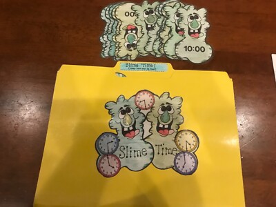Slime Time! Hour Half Hour Time 2nd grade math file folder game teacher ...
