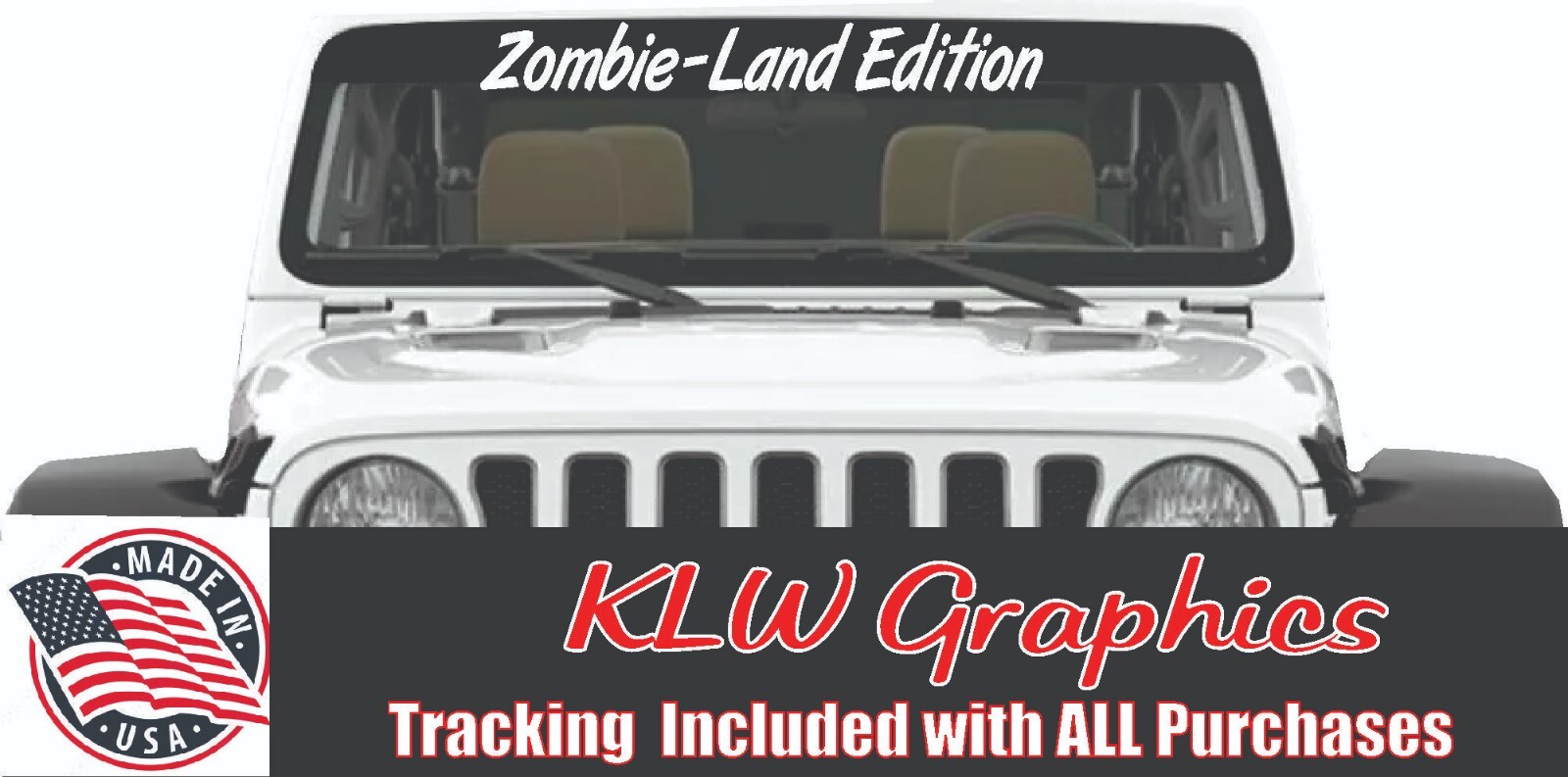 Zombie Land Edition Apocalypse Vehicle Banner Decal Sticker 4x4 OffRoad ...