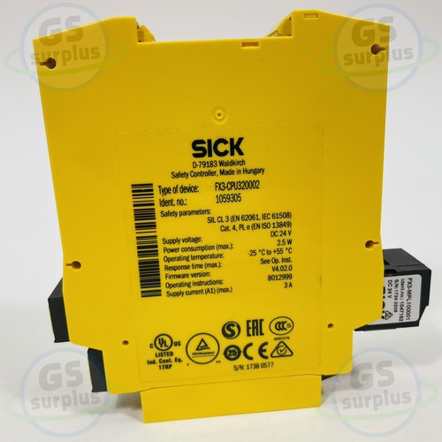 SICK Safety Controller Module 24vdc Fx3-cpu320002 for sale online | eBay