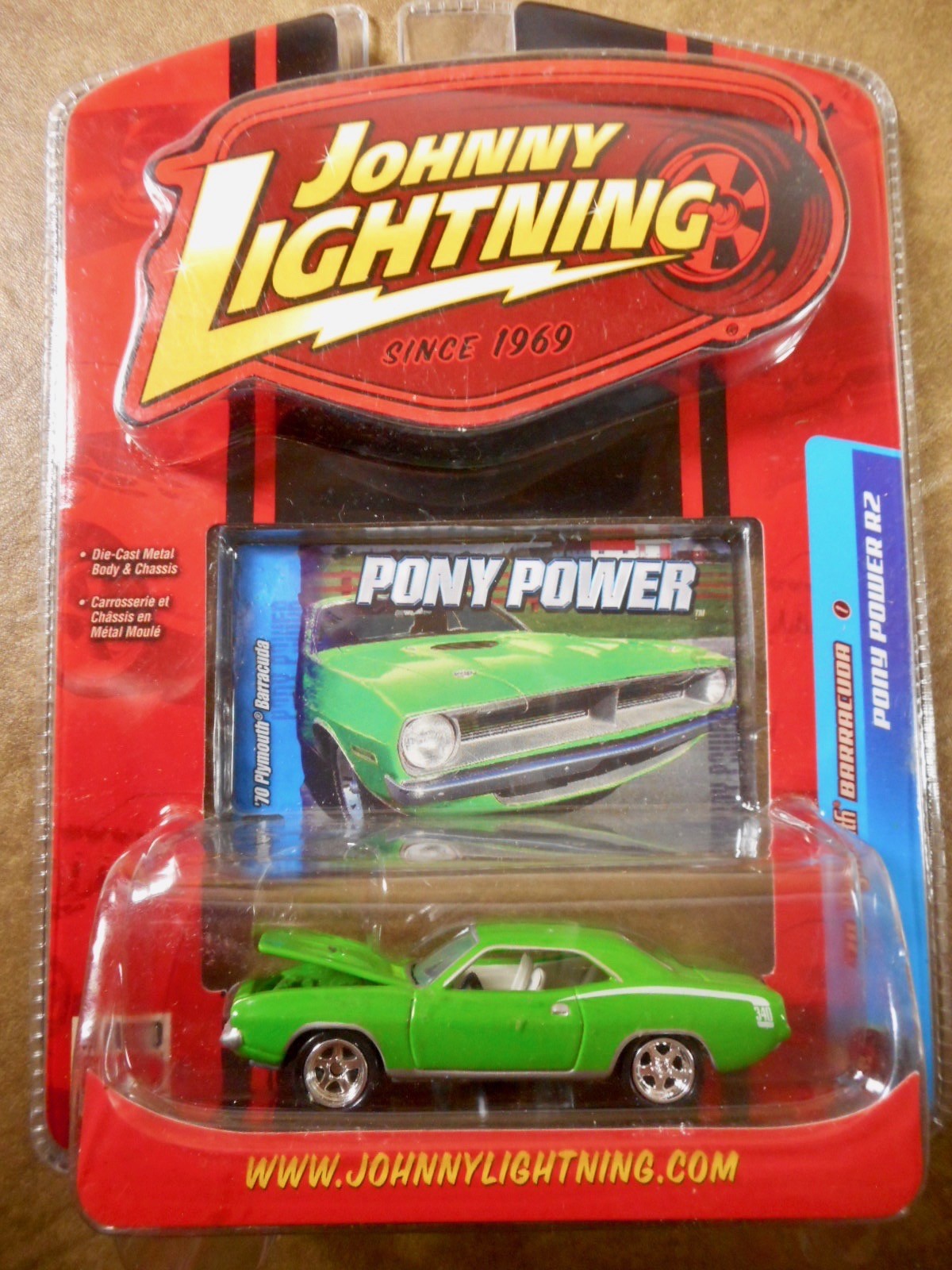 JOHNNY LIGHTING POWER PONY 1970 PLYMOUTH BARRACUDA - 1:64TH SCALE DIE ...
