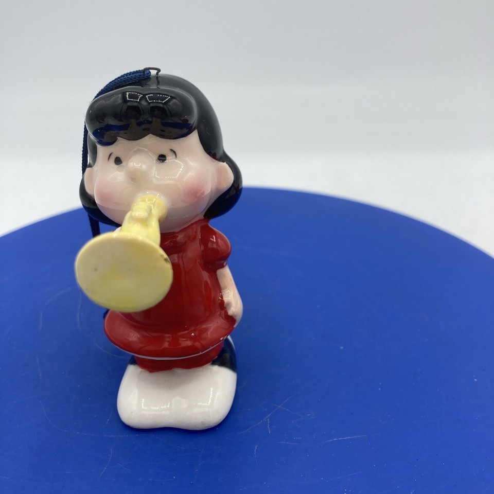 Vtg 60s Japan Peanuts Lucy Playing Horn Trumpet Ceramic Ornament ...