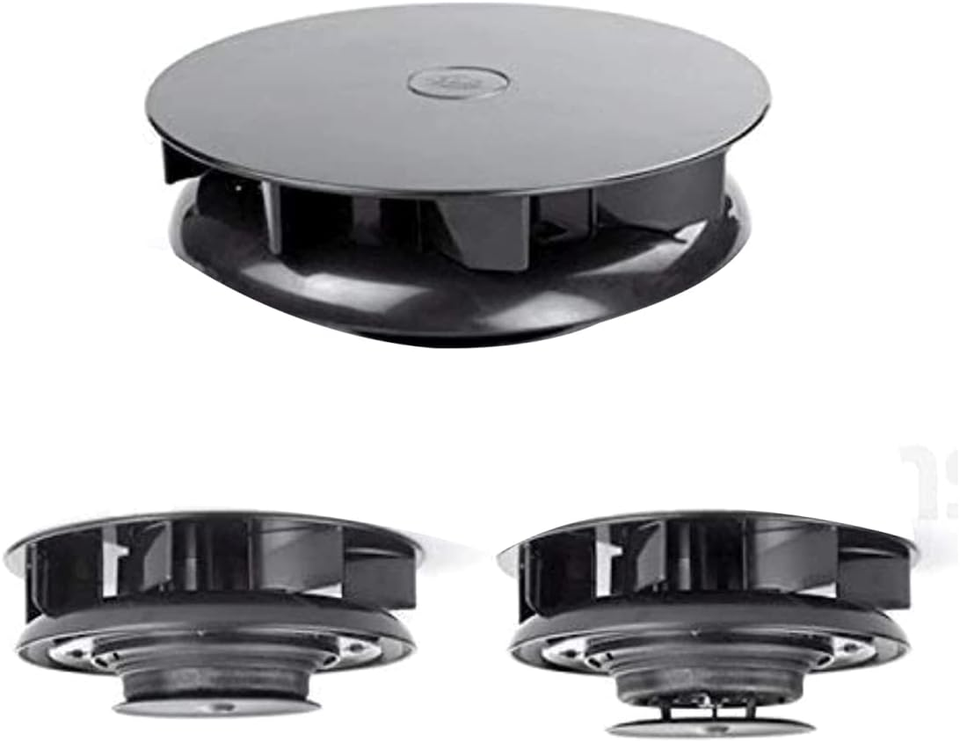 Small Low Profile Rotary Roof Vent for Vans Buses - BLACK - Wind Driven ...