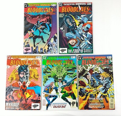5 Bloodlines Outbreak Annuals Set Superman 2 5 Batman 1 Dark Knight 3 ...