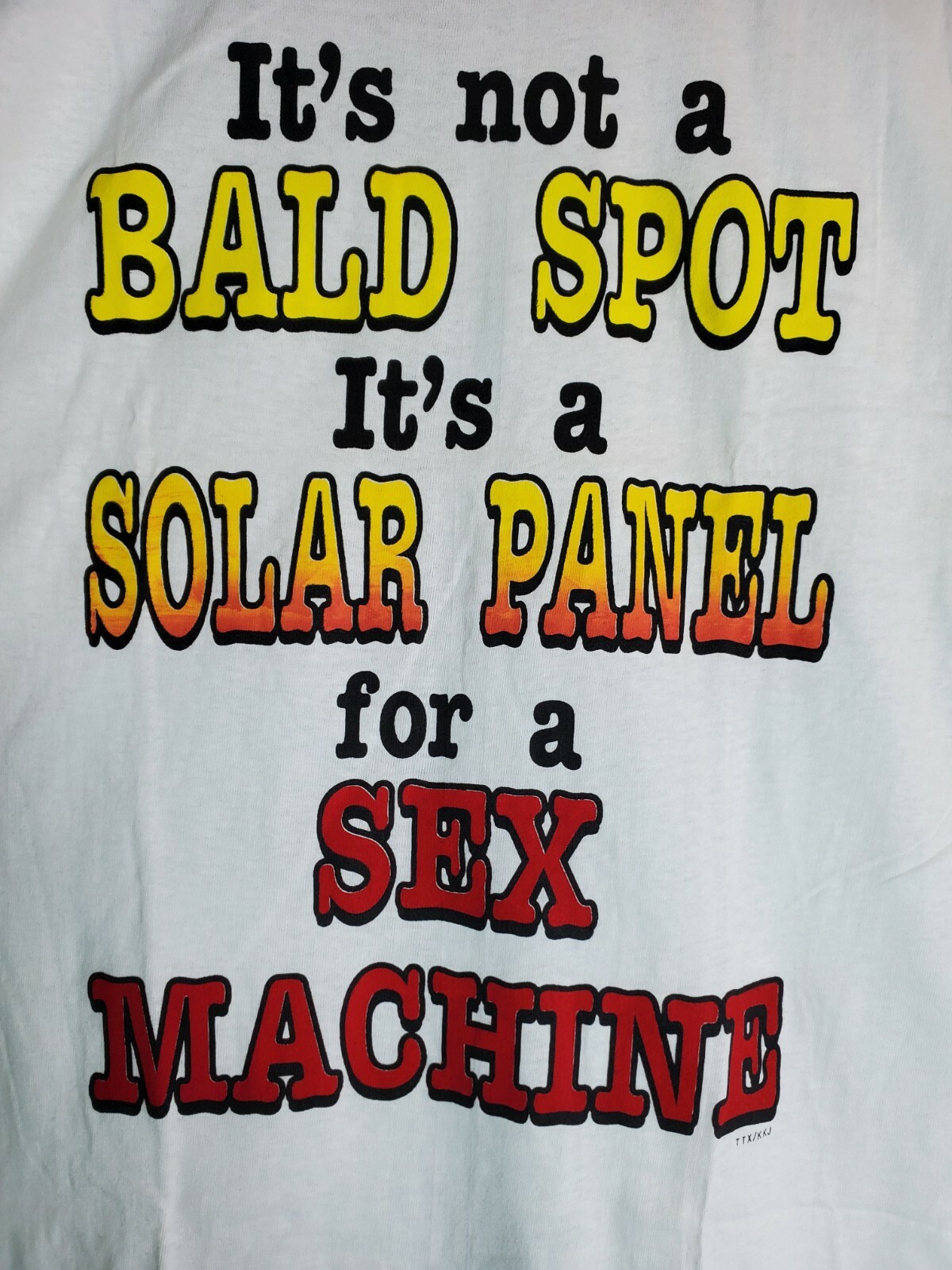VTG Bald Spot Solar Panel Sex Machine T-Shirt Mens XL… - Gem