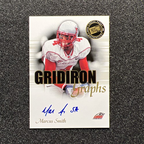 2008 Press Pass MARCUS SMITH #GG-MS Gridiron Graphs AUTO - ROOKIE NEW ...