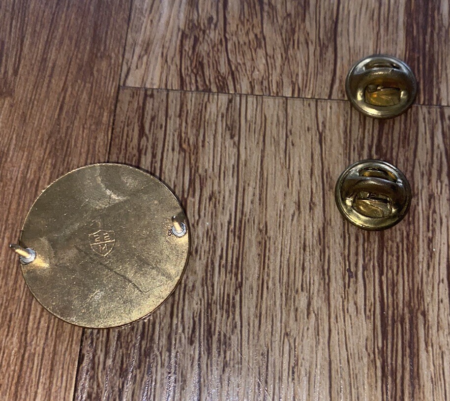 Vintage US Army ROTC Gold Tone Collar Disc Pin Great condition | eBay