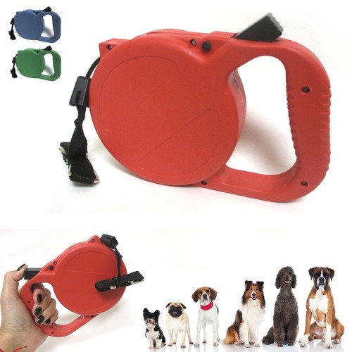 25 Ft Auto Retractable Dog Leash With Halt Lock Leads Dogs Up To 45 Lbs ...