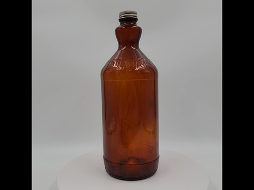 Vintage Amber Quart Bleach Glass Embossed Bottle 50+ Years Old Fast ...