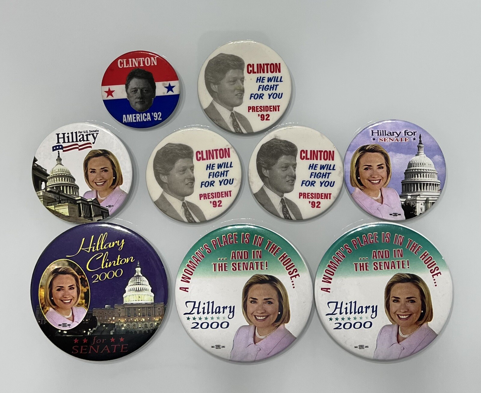 Bill Hillary Clinton pin button lot | eBay