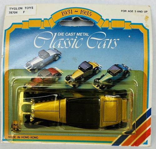 Vintage Diecast Metal Classic Cars Tyglon Toys Hong Kong Size 4” Car ...