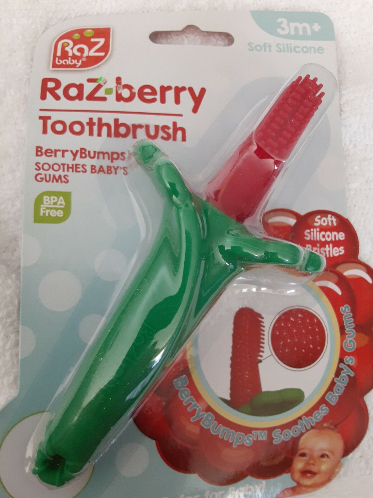 3 Pack RaZ Baby RaZ-Berry Silicone Toothbrush | eBay