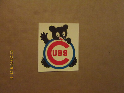 MLB Chicago Cubs Vintage Circa 1960's Team Logo Baseball Water Decal | eBay