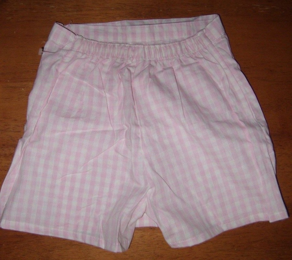 Cute Girls Pink White Checker Embroiderded Summer Fun Skort Shorts Sz 5 ...
