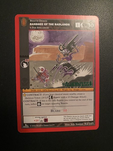 Metazoo Wilderness Spoiler Stamp - Banshee Of The Badlands - Non Holo ...