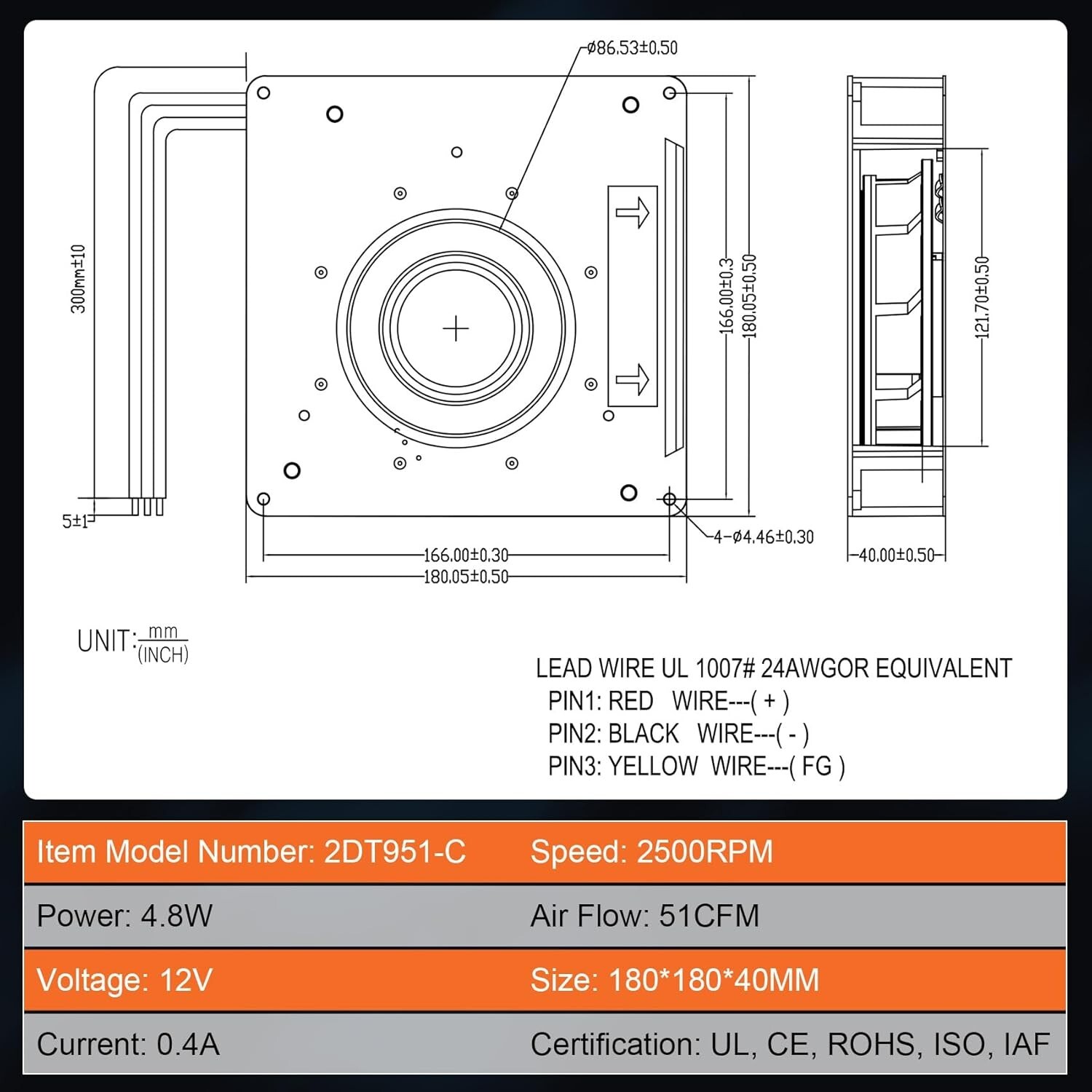 2DT951-C Main Fan Motor Kit for Perfect Fry Countertop Deep Fryer DSA ...